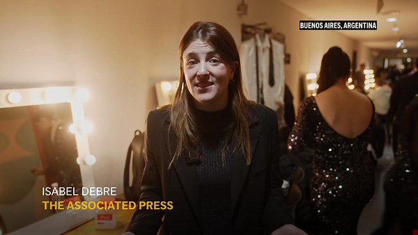 Dancers prepare in the backstage of Argentina's Tango Championship