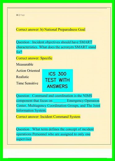 ICS 300 TEST WITH ANSWERS video