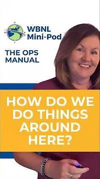 Your Operations Manual = Training Guide for New Staff