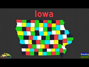 Iowa State Geography - 99 Counties - States of the USA | HispaniolaNewGuinea from Blanding Cassatt
