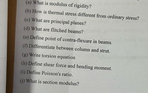 (a) What is modulus of rigidity?(b) How is thermal stress diff... | Filo
