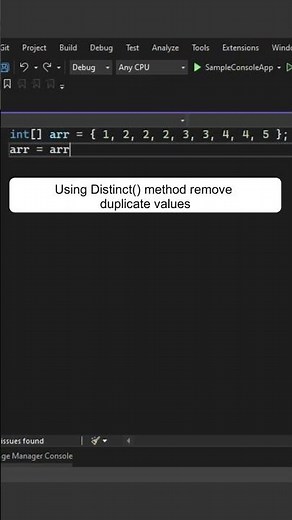 Remove Duplicate Values from an Array in C#