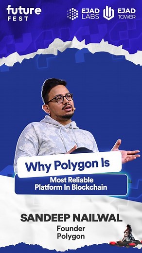 Why polygon is most reliable platform in blockchain ft. Sandeep Nailwal, Founder, Polygon Watch Keynote: https://youtu.be/59wAHr1hH7U #Blockchain | #Trustless | #Decentralization | #Crypto | #Fintech | #DigitalTransformation | #SecureTransactions | #Innovation | #Web3 | #futuretech | #FutureFest | #ChallengeAccepted | #ThinkImpossible | #EjadLabs | #EjadTower | #EjadPlus | #FutureFestShopping | Future Fest | Facebook