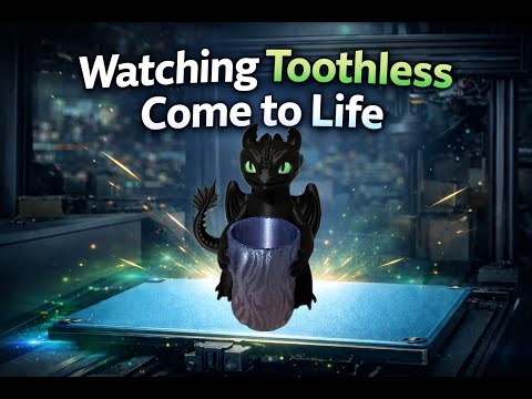 Watching Toothless Come to Life (3D Print Timelapse, Snapmaker U1)