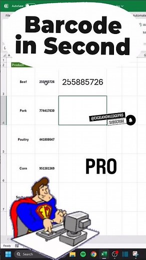 Generate Barcode🔥 in Seconds in Excel | Easy Barcode Formula Trick | No Add-in needed