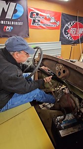 Pops, and I got a little creative to shore up the steering column mount on the 29 model A roadster. saving them from the crusher. #modela | Design Build Drive