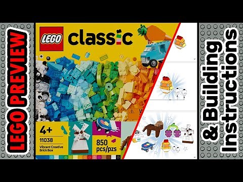 PREVIEW: 11038, LEGO Classic, Vibrant Creative Brick Box​ & Building Instructions! LEGO 2024