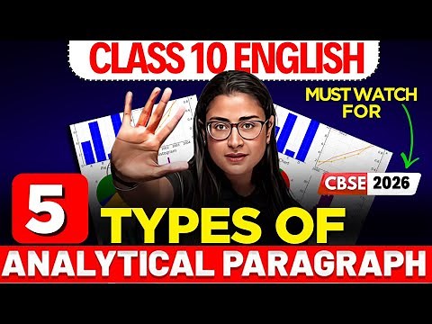 📊5 Types Of Analytical Paragraph 🔥 Important for CBSE 2026 🔥 Class 10 English Writing | Nikita Singh