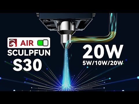 SCULPFUN S30 Series Automatic Air Assist Laser Engraving Machine Replaceable Lens XY expandable 20W