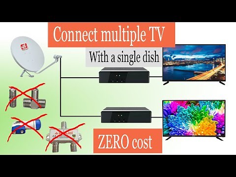 Connect multiple tv with a single dish-WIth ZERO cost😎😎