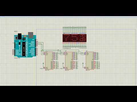 How to count from 1 to 873 in Proteus Arduino Dot Matrix Counter: