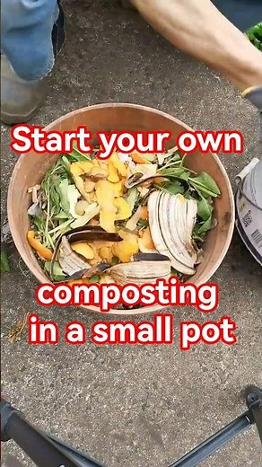 Garden tips 54 - How to make compost in a small pot #composting #gardening #gardeningtips