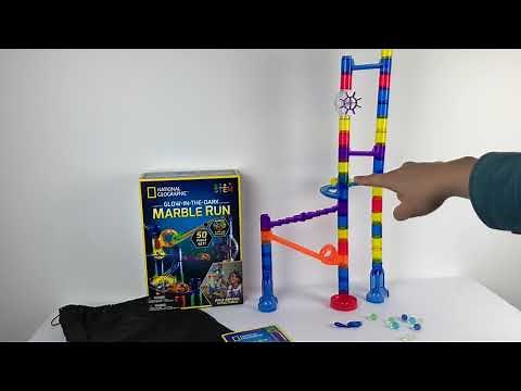 Glow-in-the-Dark Marble Run 50 Piece Set unbox and build