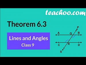 Theorem 6.3 Class 9 - Lines are parallel if Alternate Angles are Equal [Proof]