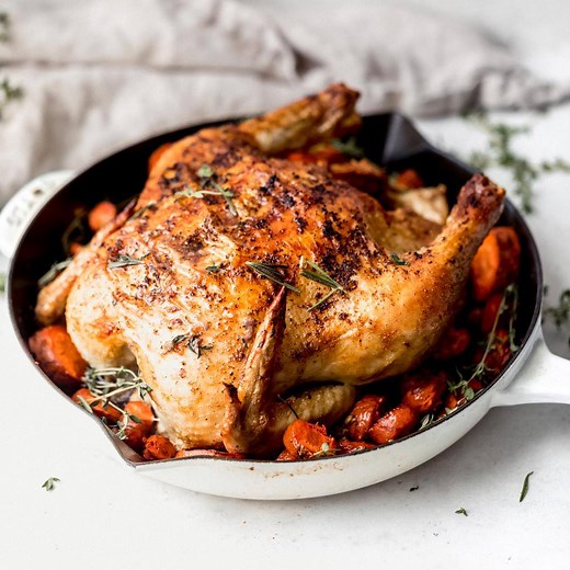232K views · 70 reactions | Dinner tonight: the EASIEST, most delicious roasted chicken. Perfect for feeding the whole family and adding to your favorite recipes! Recipe: https://www.ambitiouskitchen.com/easy-roasted-chicken-video/ | Ambitious Kitchen | Facebook