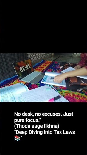 No Study Table? No Problem! 📚 CS Executive Motivation #ShortsCS Executive, ICSI, , Tax Laws, CS jo