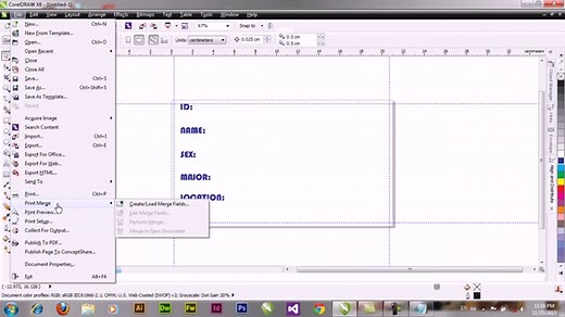 how to make mail merge in CorelDraw X6