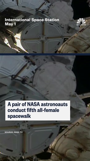 A pair of NASA astronauts conduct fifth all-female spacewalk. | NBC News