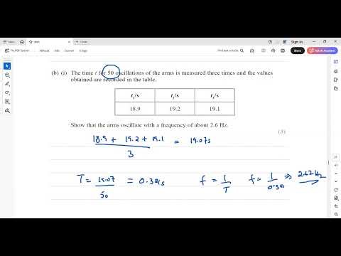Simple harmonic question 13 A2 Physics Unit 5