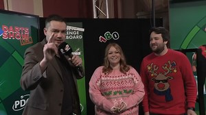 44K views · 415 reactions | "One in the ceiling, one in the bullseye!" 勞 We have a new leader on the Bullseye Challenge leaderboard!  An incredible effort from Sam & Holly from Bedlington on tonight's episode of The Darts Show Live!  | Professional Darts Corporation | Facebook