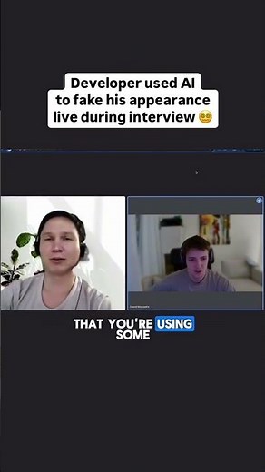 This developer used AI to fake his appearance live during interview 😵‍💫