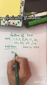 Amicable numbers #mathsshorts #mathematics