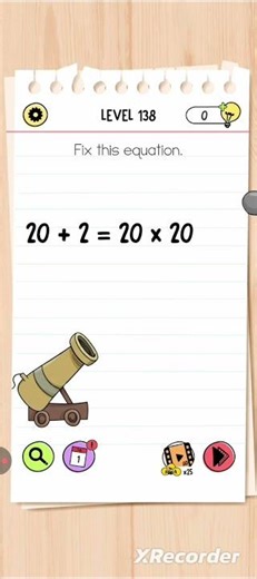 the brain test solution level 138 👍2️⃣0️⃣🔘