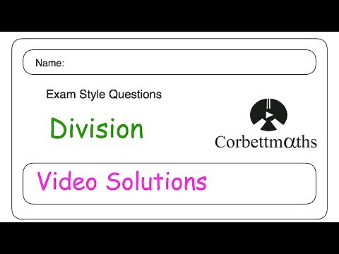 Division Answers - Corbettmaths