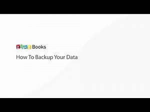 How To Backup Your Data - Zoho Books