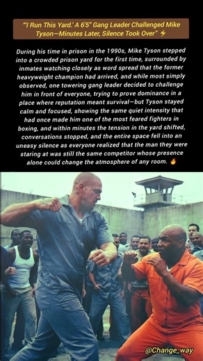 “‘I Run This Yard.’ A 6'5" Gang Leader Challenged Mike Tyson—Minutes Later, Silence Took Over” ⚡