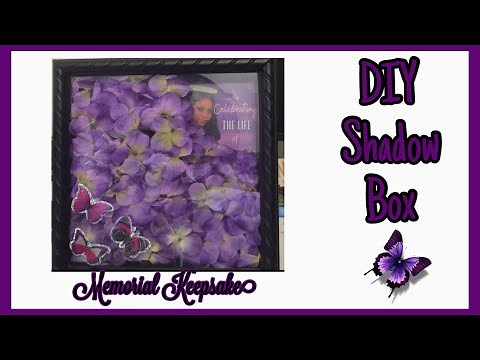 DIY Floral Shadow Box | Personalized Memorial Shadow Box | Dollar Tree DIY