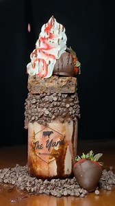 25K views · 814 reactions | : @theyardmilkshakebar This is a must try May Special! Chocolate Strawberry Swirl  is made with Strawberry Cheesecake and Chocolate ice cream with strawberry & chocolate drizzle in a chocolate iced jar rolled in mini chocolate chips. Topped with a brownie, chocolate dipped strawberry, red striped whipped cream, strawberry & chocolate drizzle on top. | The Yard Milkshake Bar | Facebook