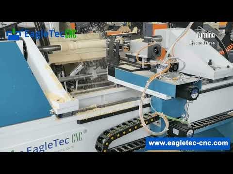 EagleTec CNC Wood Lathe Automates EVERYTHING: Turning, Fluting & Sanding