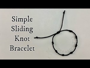 Simple sliding knot bracelet - 7 x knot design