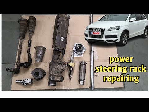 Audi Q7 steering rack repair | Audi steering rack bearing replacement | power steering rack problem