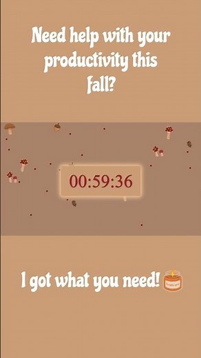 Boost Your Productivity This Fall 🍂 Cute Timer & Cozy Ambience