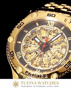 Do you like a big modern urban watch? Look no further than the automatic date calendar all 22 karat gold plated Barcelona Pionier, Germany. Visit tufinawatches.com and search: BARCELONA ______ #barcelona #barcelonacity #barcelona #Barcelona2024 #barcelonagram #tufina #pionier #watches #watch4u | Tufina Watches