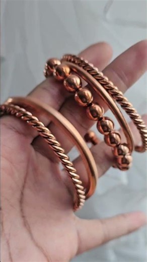 Handmade Copper Bracelet Stacking Set #copper #bracelets set ✨️ #copperjewelry #copperbracelet