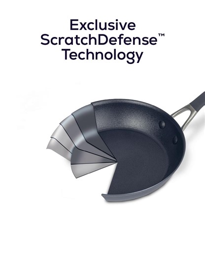 Cook fearlessly, clean easily. Our exclusive ScratchDefense™ Technology is built with multiple layers of ultra-durable material for unbeatable nonstick performance — no scratching, no sticking, just stress-free cooking. 🔥🍳 | Circulon