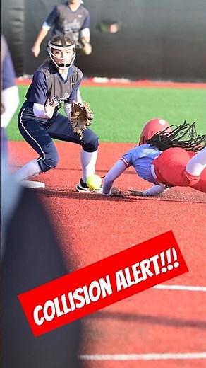 🥎💥 Epic Collision at 2nd Base – Interference? #softball