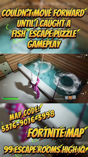 Couldn’t Move Forward Until I Caught a Fish 🎣 | Escape Puzzle Gameplay 🚪 Map Code: 5376-9076-3998