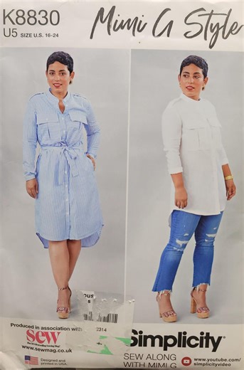Modern Classic Shirt Dress Pattern – Simplicity K8830, Size 16–24 UNCUT - Etsy