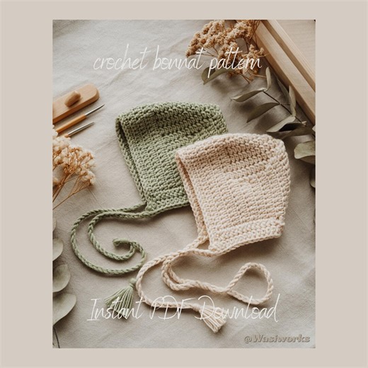 Crochet Baby Bonnet Pattern PDF, Vintage Crochet Bonnet & Scarf, Easy Crochet Hat, Winter Bonnet, Christmas Crochet Gift Pattern - Etsy