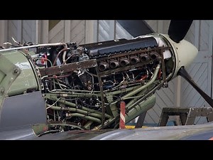 Spitfire Merlin Engine Start up aircraft Supermarine raf ww2
