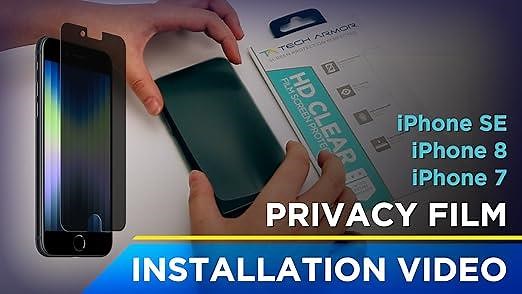 Tech Armor 4Way Privacy iPhone 6\/7\/8\/SE 2020\/2022 Install