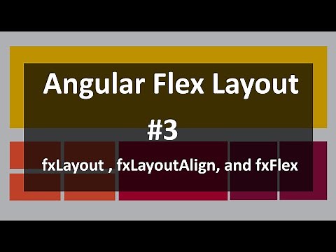Video 3: Use fxLayout and fxLayoutAlign in Angular Flex Layout