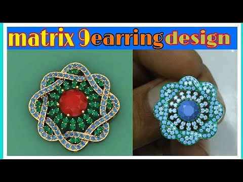 how to earring design in matrix 9 gemvision 3d cad cam jewellery tutorial