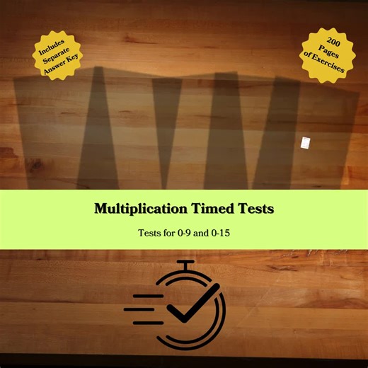 Multiplication Timed Tests: 0-15 Math Facts, Homeschool Drills (PDF Instant Download) - Etsy
