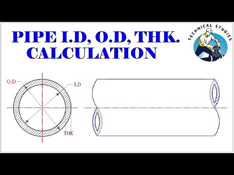 How to calculate, Pipe I.D, O.D, and Thickness.