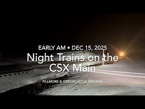 With sub-zero temperatures, there appeared to be a track rail break on CSX near Greencastle, IN.